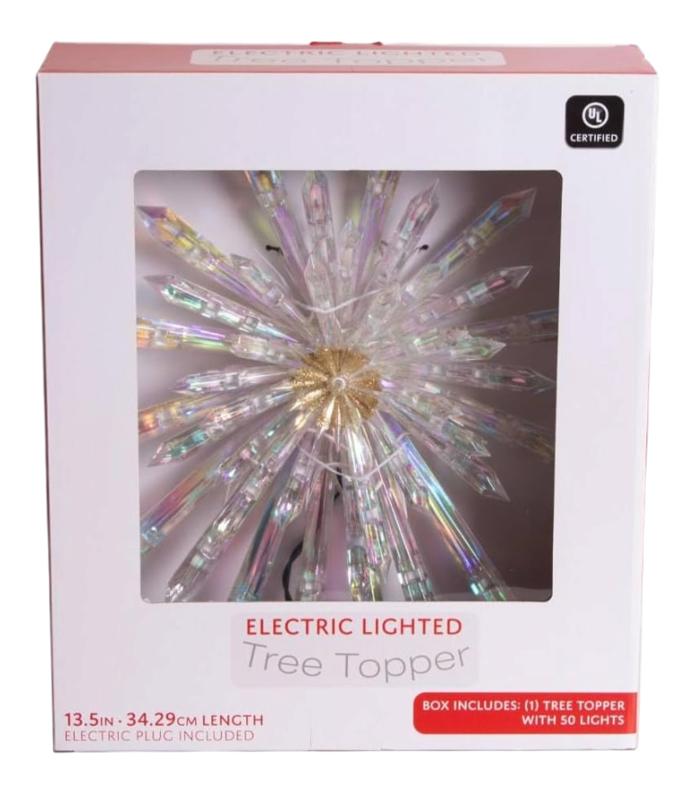 Lighted Acrylic Starburst Tree Topper with 50 Lights – The Country ...