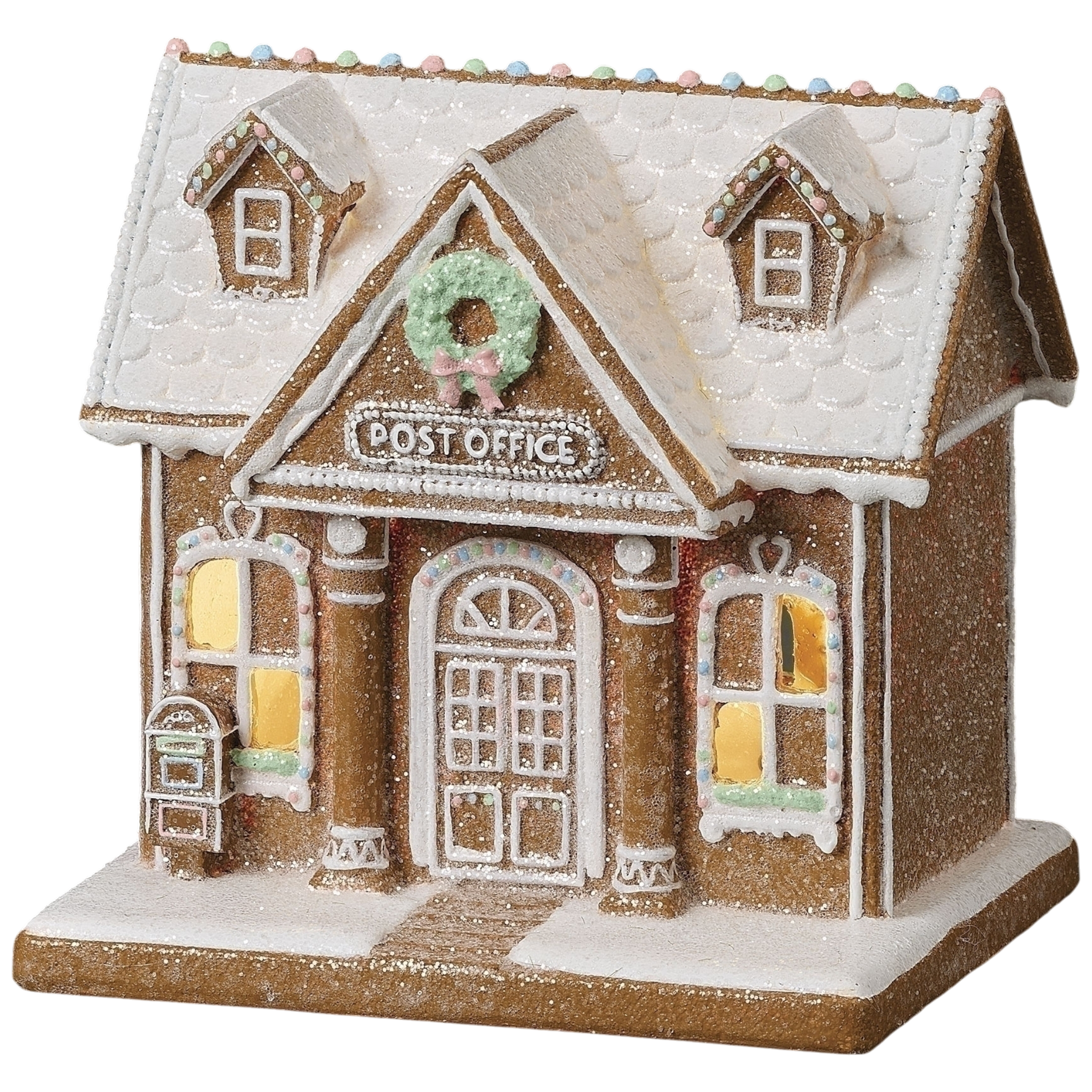 Lighted Post Office Gingerbread House – The Country Christmas Loft