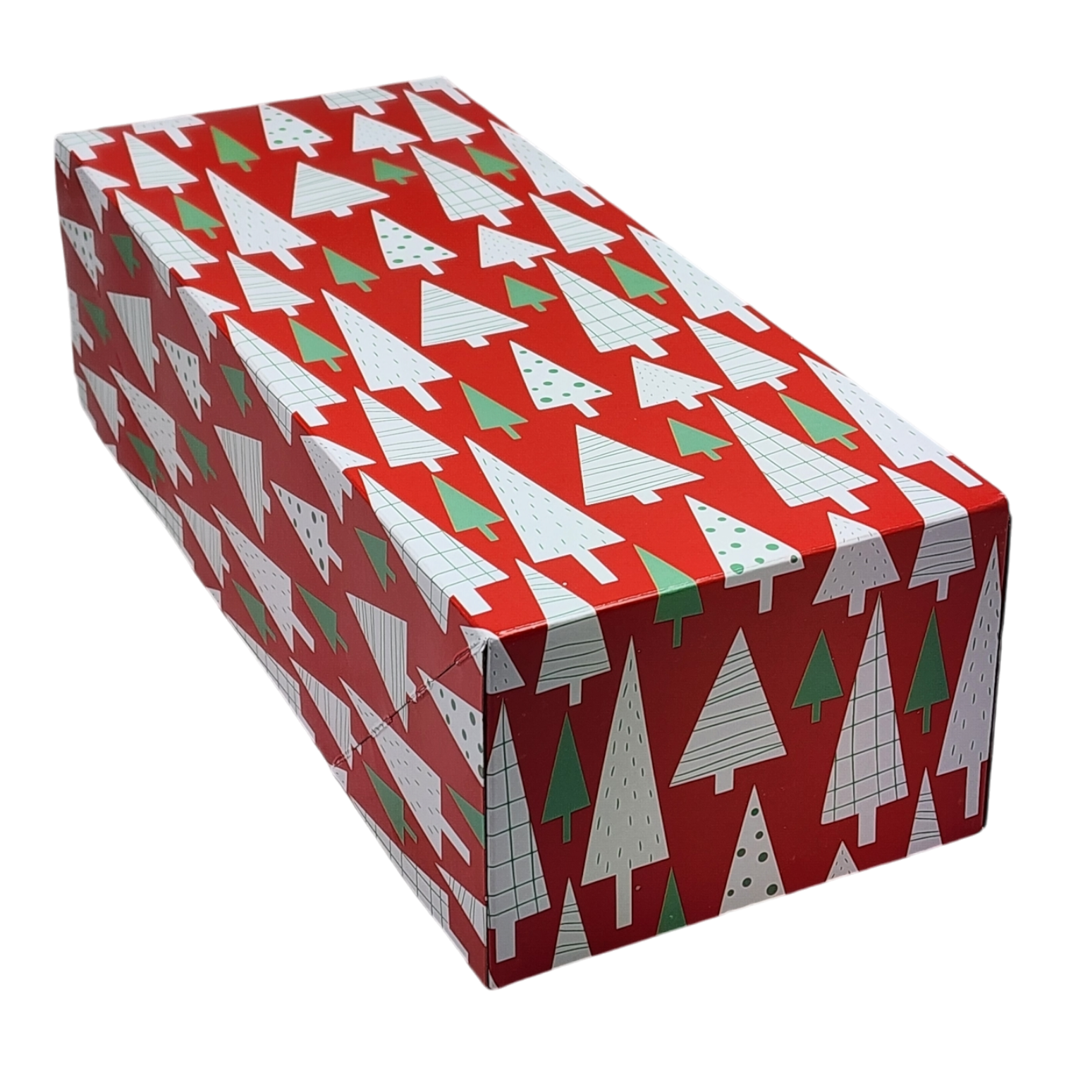 Slipper Gift Box - set of 2 - Red with Trees – The Country Christmas Loft