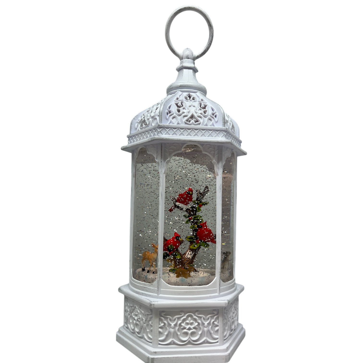 Lighted Spinning Water Globe Lantern with Rotating Scene - Cardinal ...