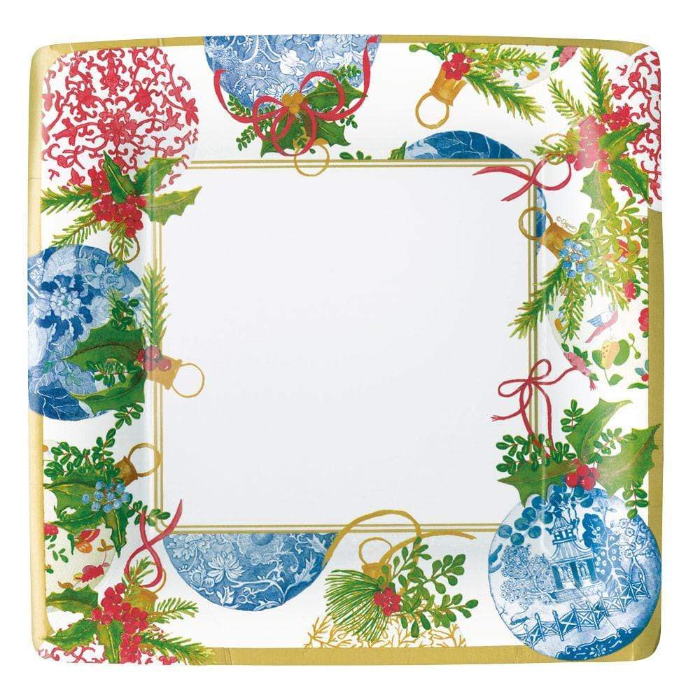 Caspari Porcelain Ornaments Paper Goods - Dinner Plate – The Country ...