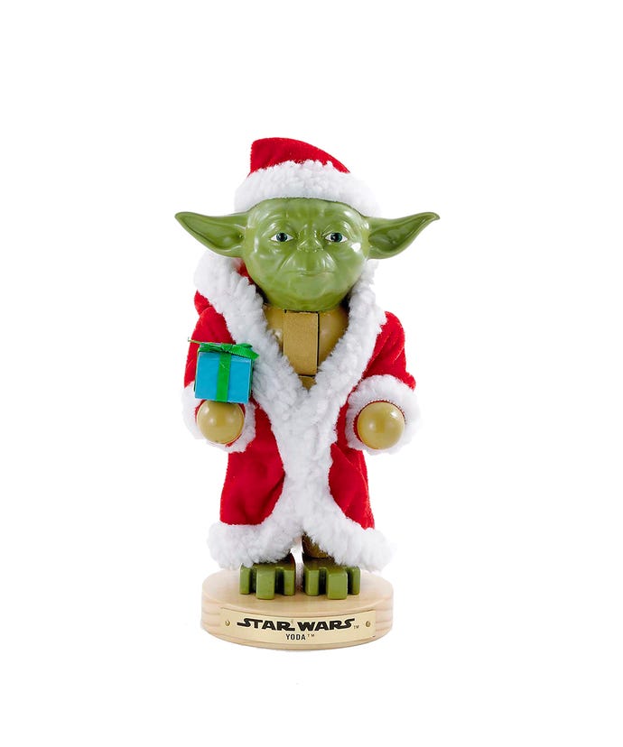 Jolly Yoda in Santa Robe Nutcracker – The Country Christmas Loft