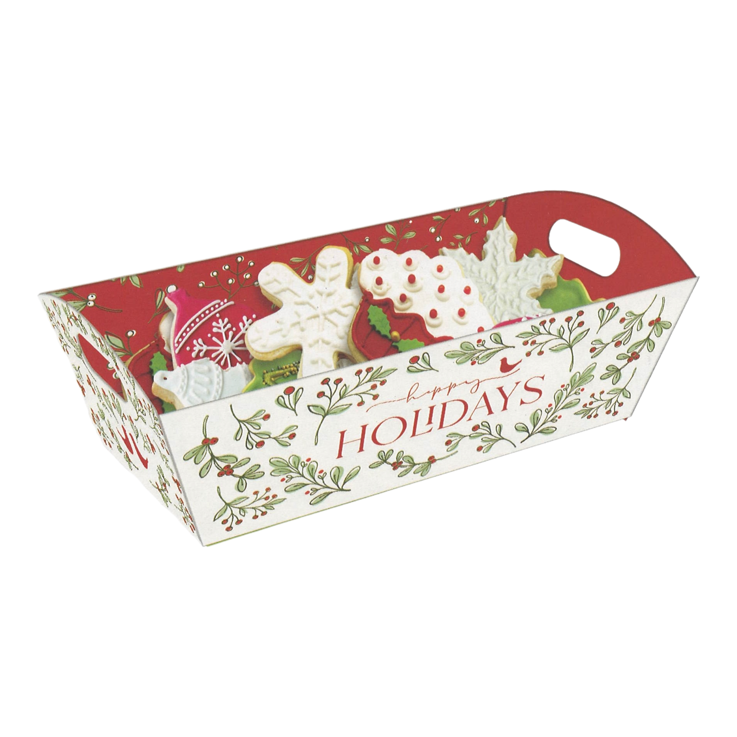 Cookie Tray With Cello Wrap - Mistletoe – The Country Christmas Loft