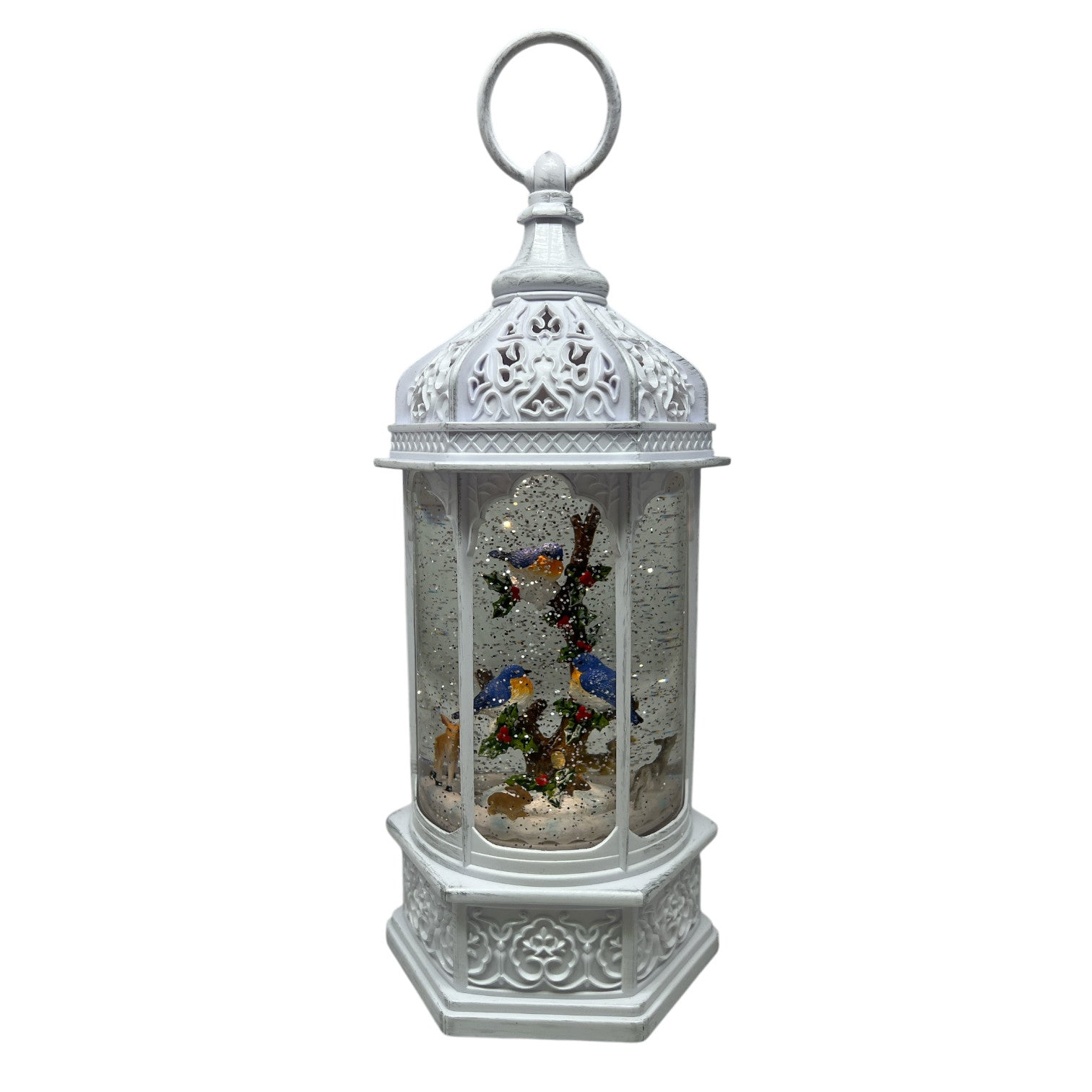 Lighted Spinning Water Globe Lantern with Rotating Scene - Bluebird ...