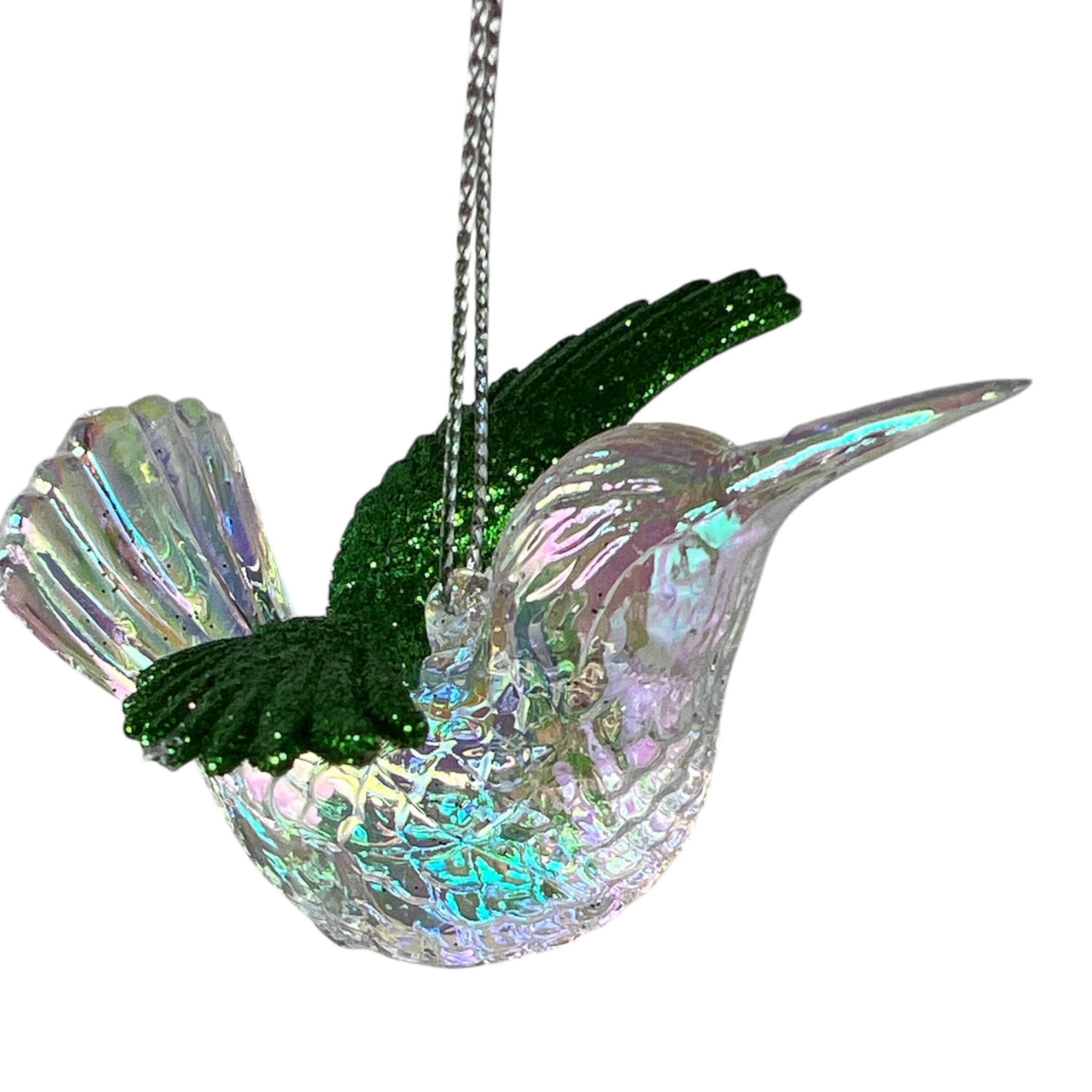 Clear / Green Winged Humming Bird Ornament – The Country Christmas Loft