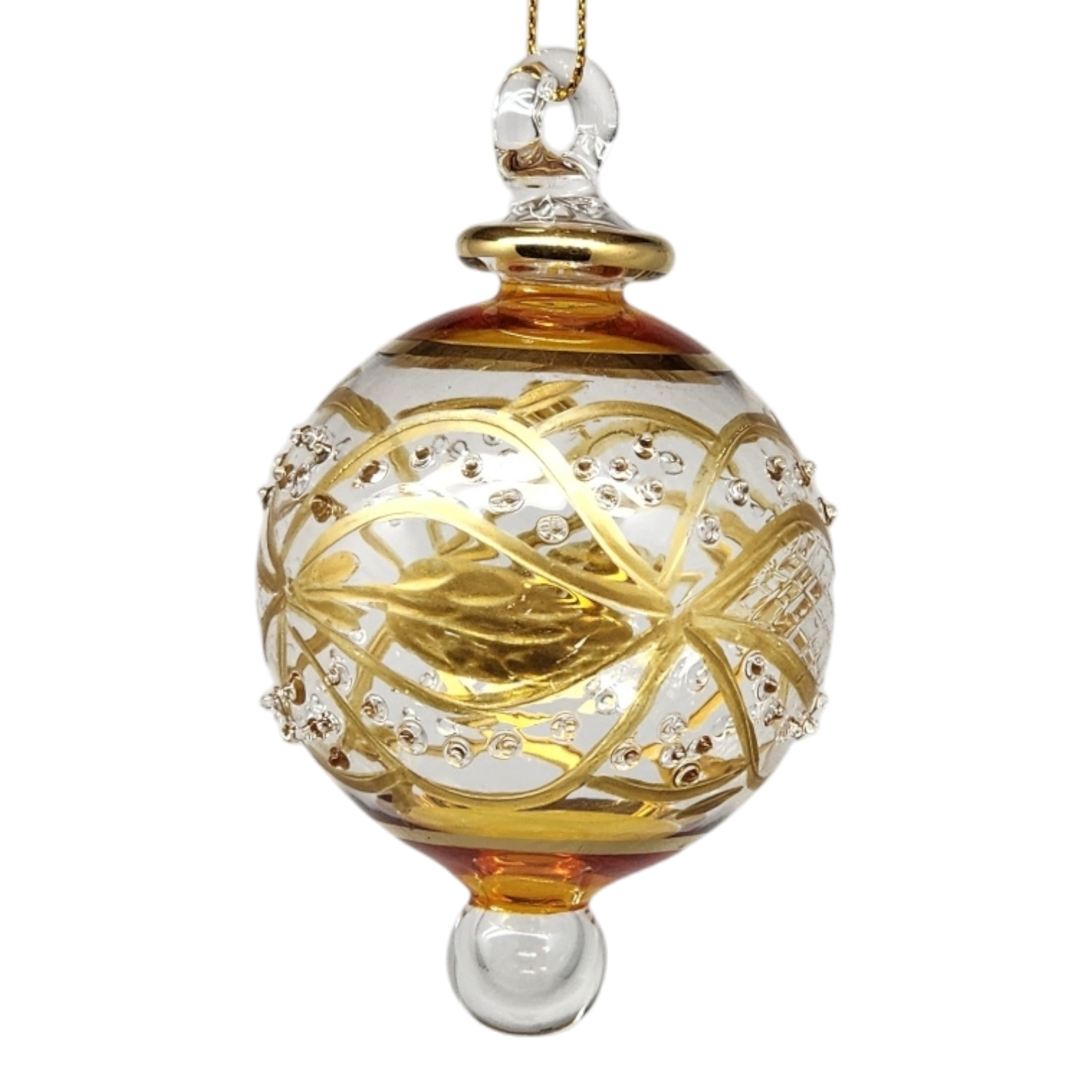Floral Etched Stipple Ball - Gold – The Country Christmas Loft