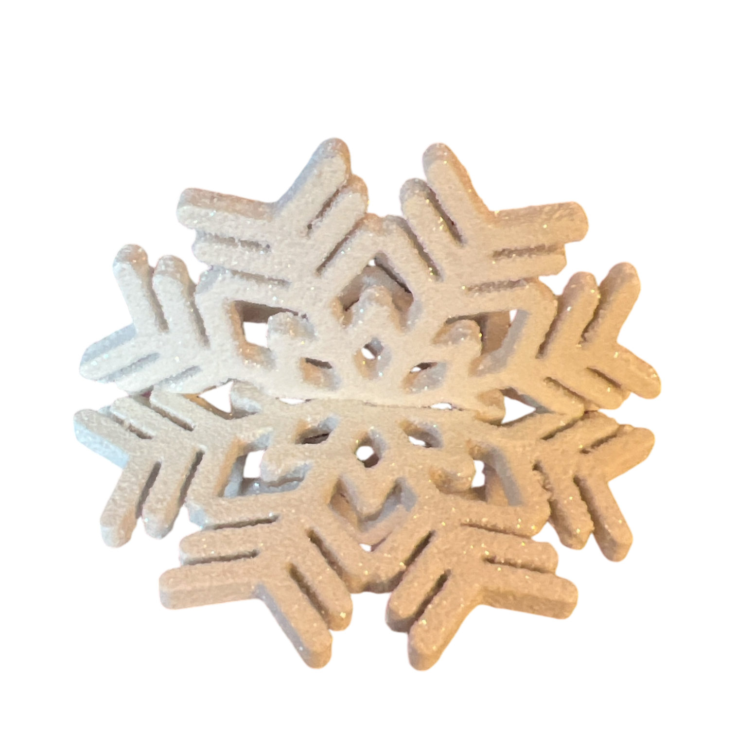 Sparkling Wood Snowflakes Small – The Country Christmas Loft