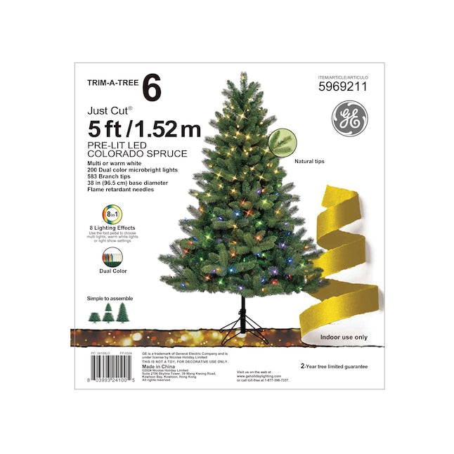 Copy of Laurel Pine Flocked Tree with White LED Lights - 7.5 Foot – The ...