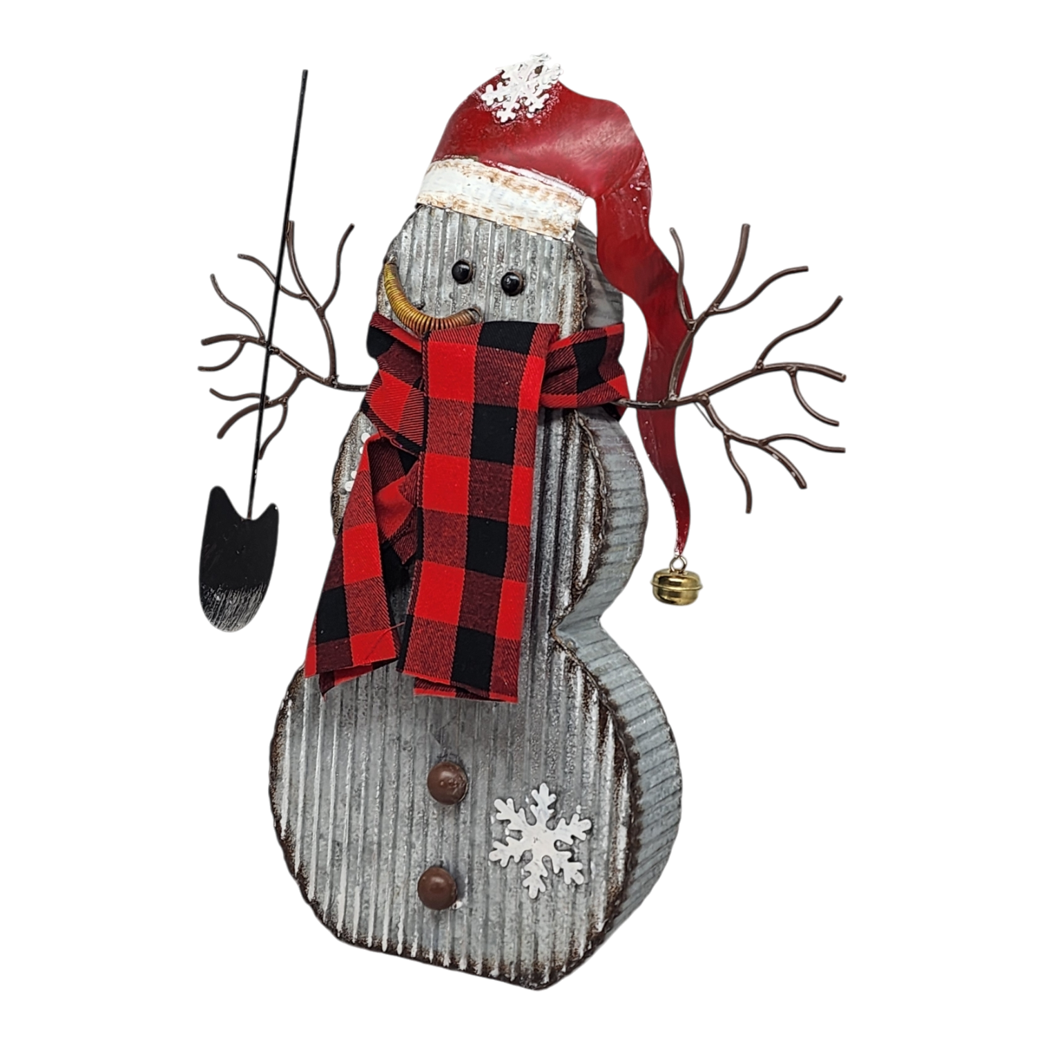 Metal Snowman Figurine - 18 Inch - Santa Hat – The Country Christmas Loft