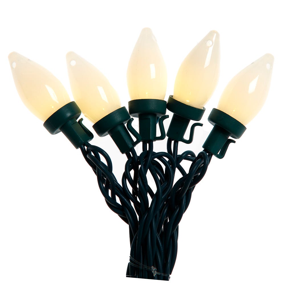 100L Warm White LED Opaque C7 String Lights On Spool – The Country ...