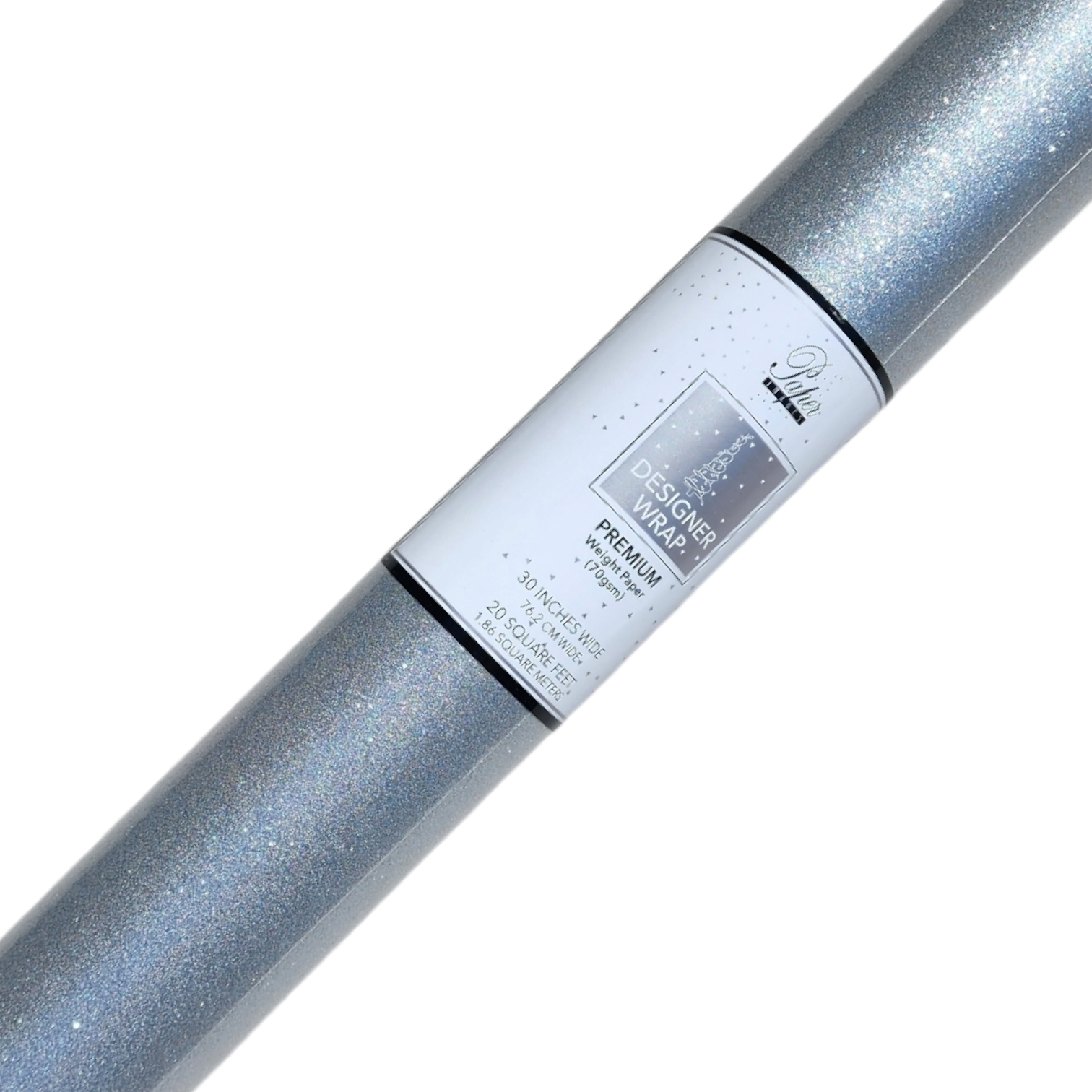 Premium Sparkle Roll Wrap - 30" x 96" - Silver Starlight – The Country ...