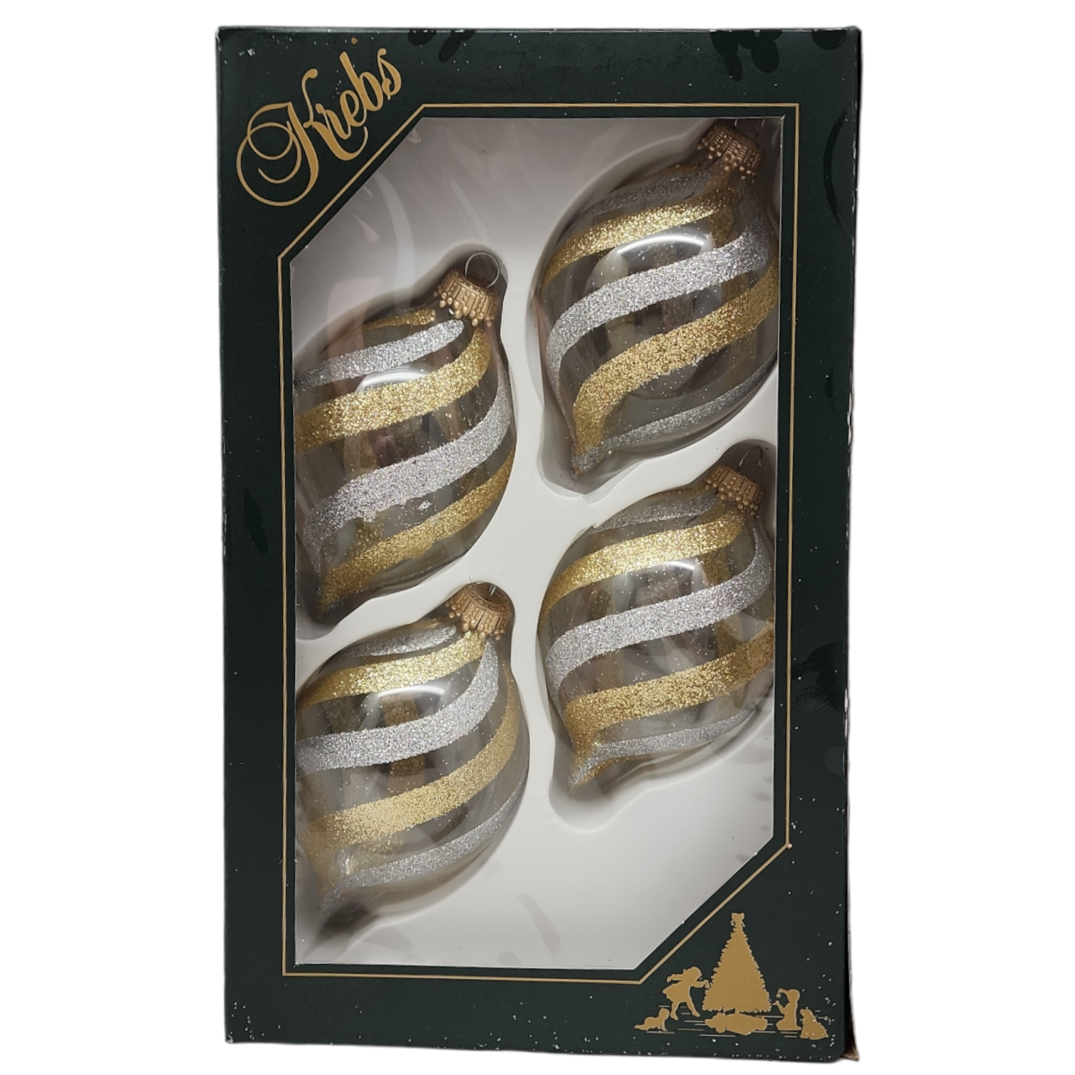 Krebs Value Glass Onion 4 pack - Silver and Gold Swirl – The Country ...