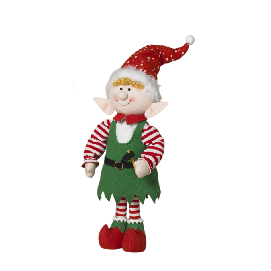 Animated Fabric Elf - 21 Inch - Hammer – The Country Christmas Loft