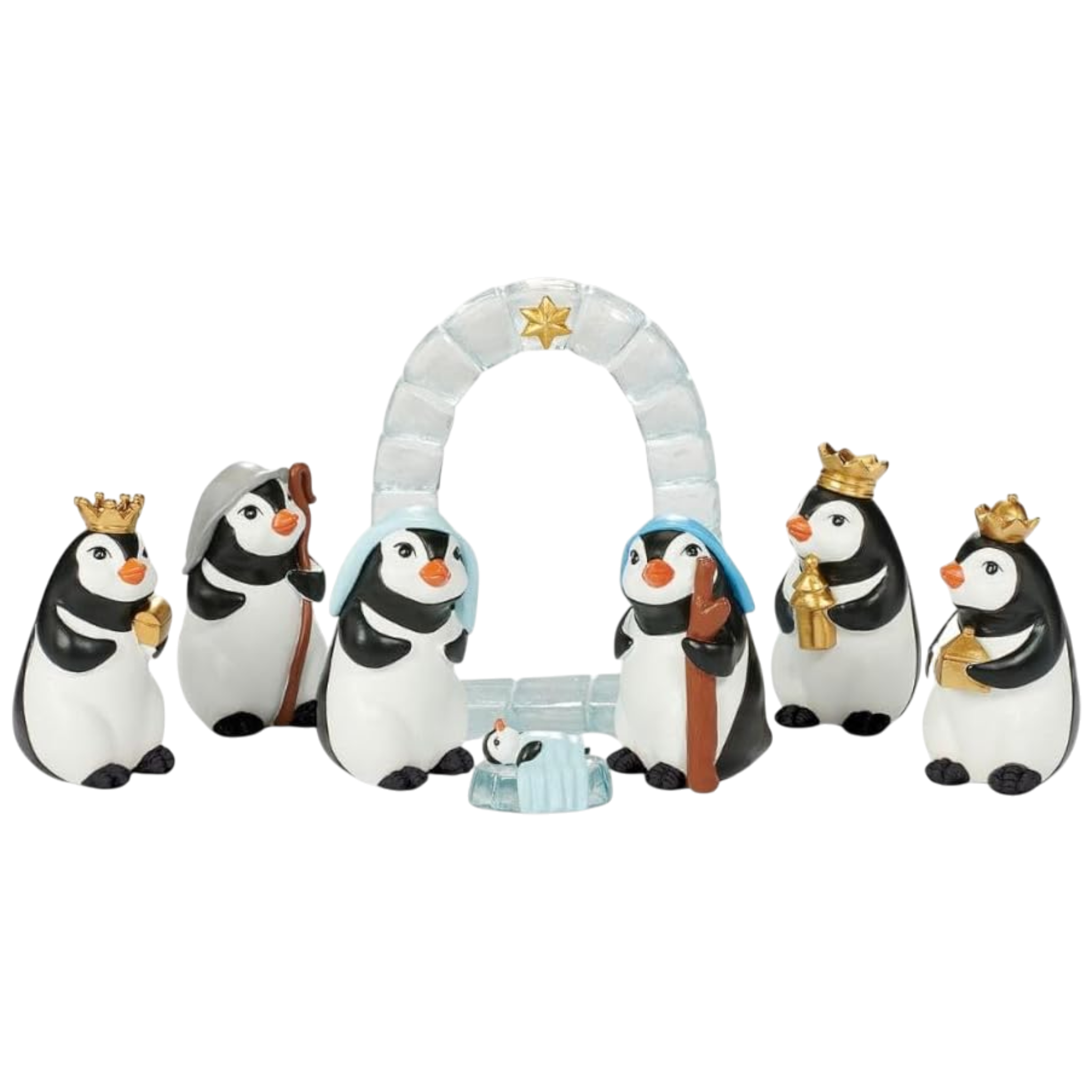 Penguin Pageant Nativity Set – 7 Piece Set – The Country Christmas Loft