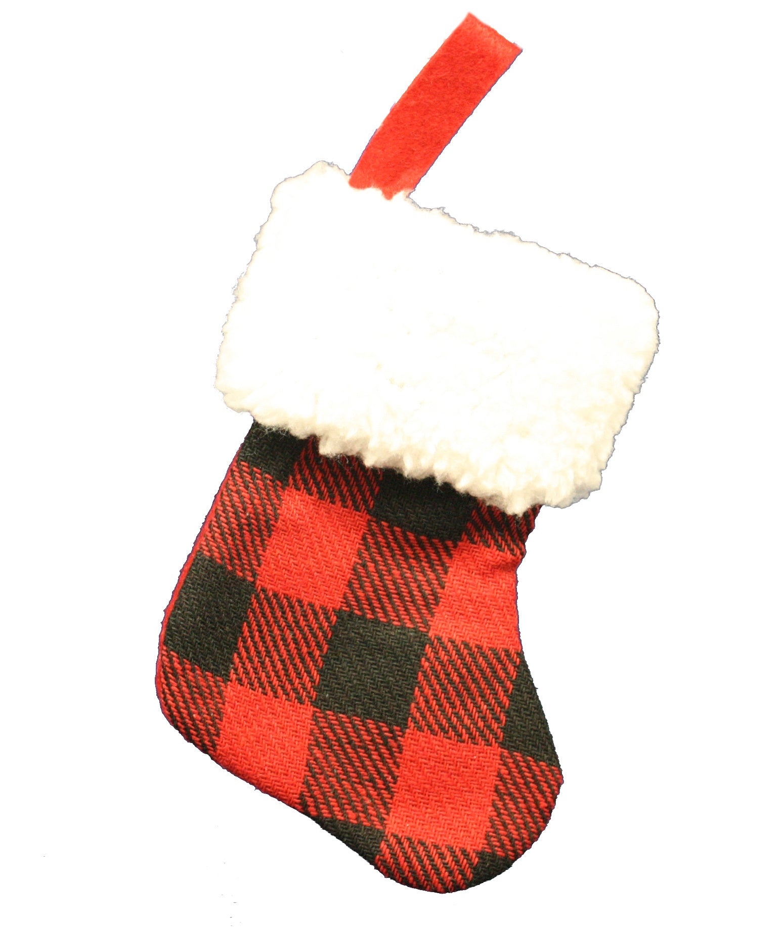 6 inch Plaid Mini Stocking for the Tree - Large Block Plaid – The ...