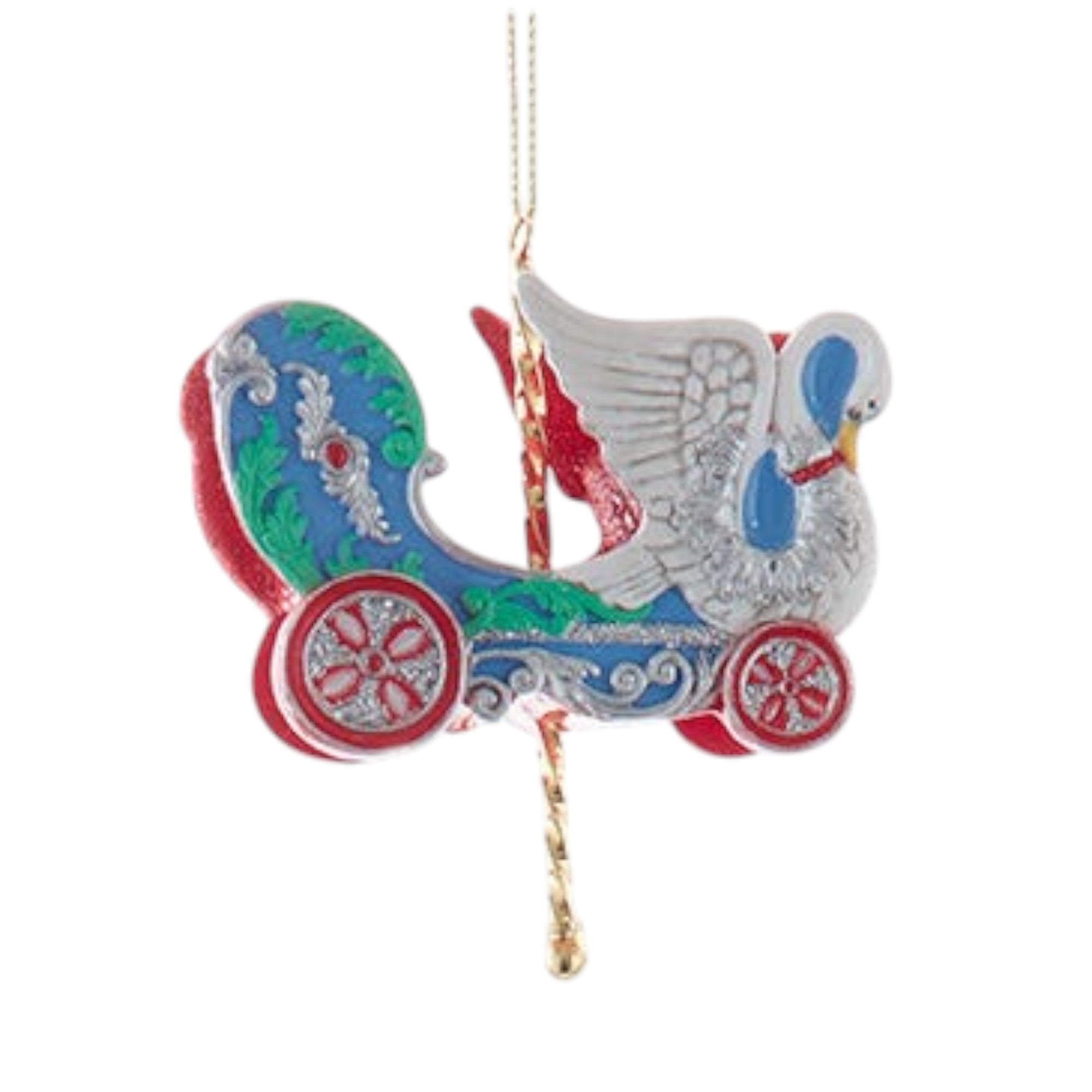 Elegant Swan Carousel Chariot Ornament – The Country Christmas Loft