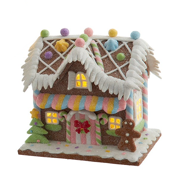 Lighted Mini Gingerbread House - 4.5 inch - Gum Drop – The Country ...