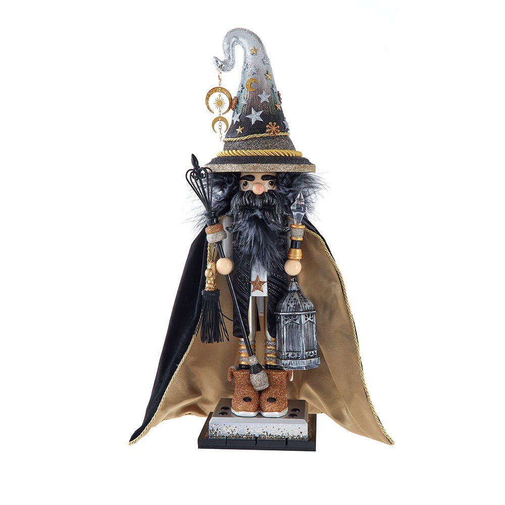 Black & Gold Wizard Nutcracker - 18 Inch – The Country Christmas Loft