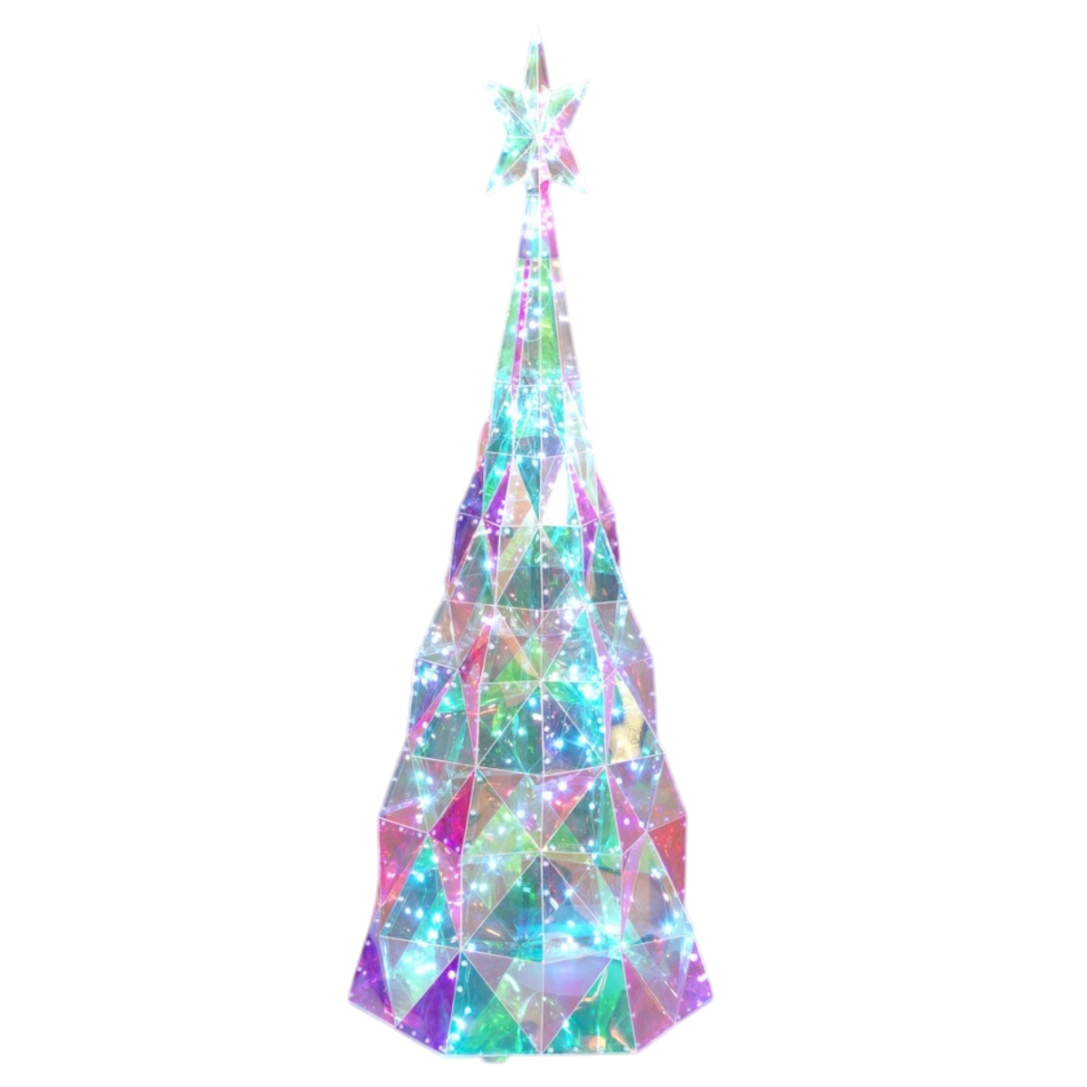USB Lighted Holographic Holiday Tree with Remote Control - 48 Inch ...