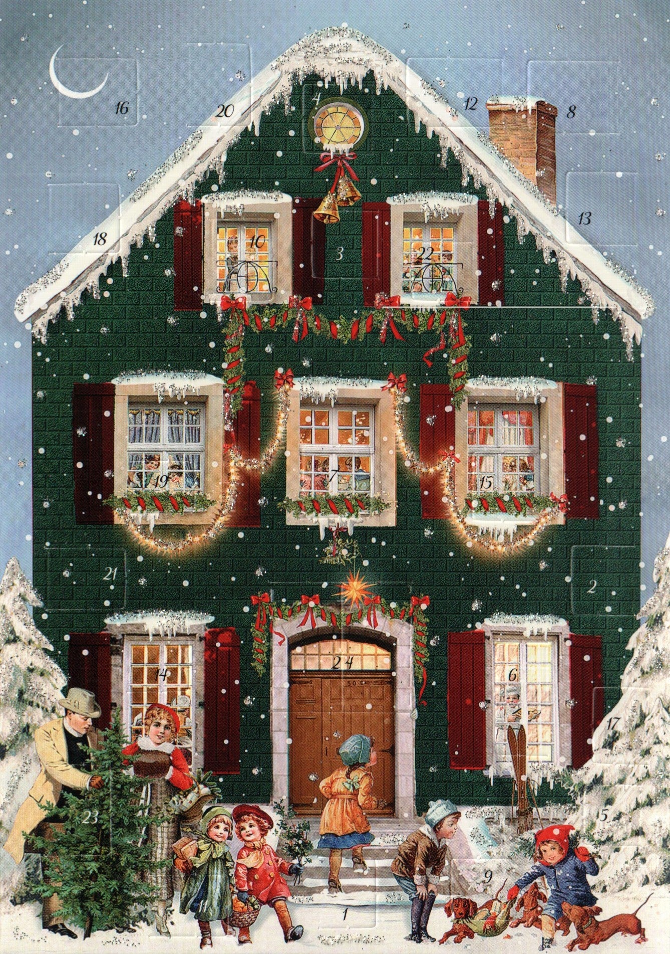 Victorian Christmas Houses Advent Calendar - Green House – The Country ...