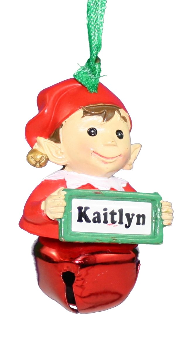 Elf Bell Ornament with Name - Kaitlyn – The Country Christmas Loft