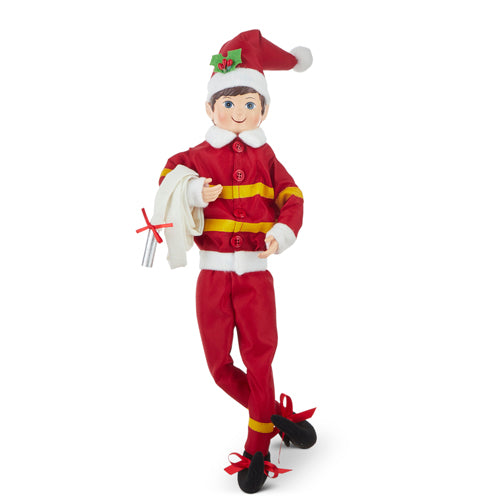 Fireman Posable Elf – The Country Christmas Loft
