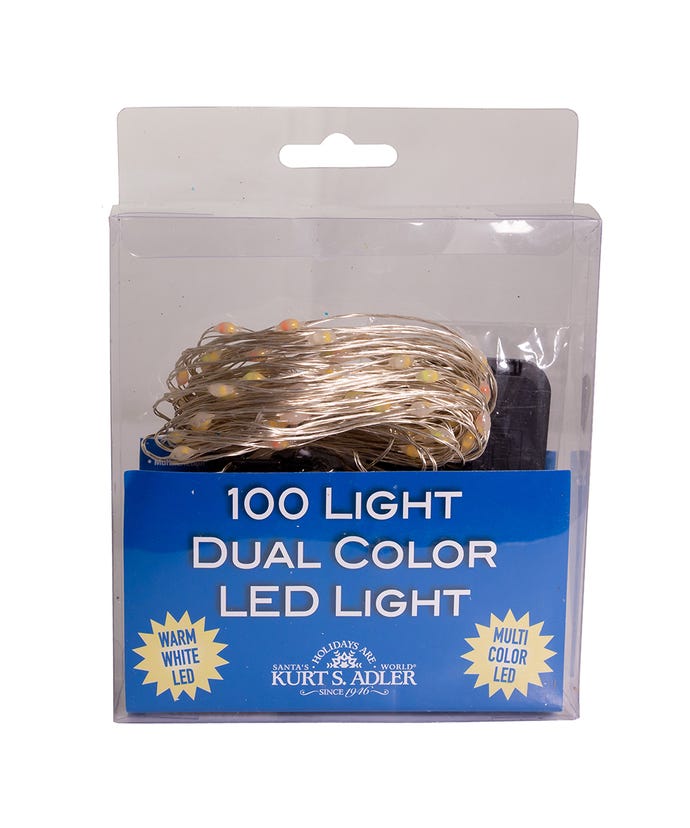 100-Light Battery-Operated Dual Color (Warm White and Multicolored) LE ...