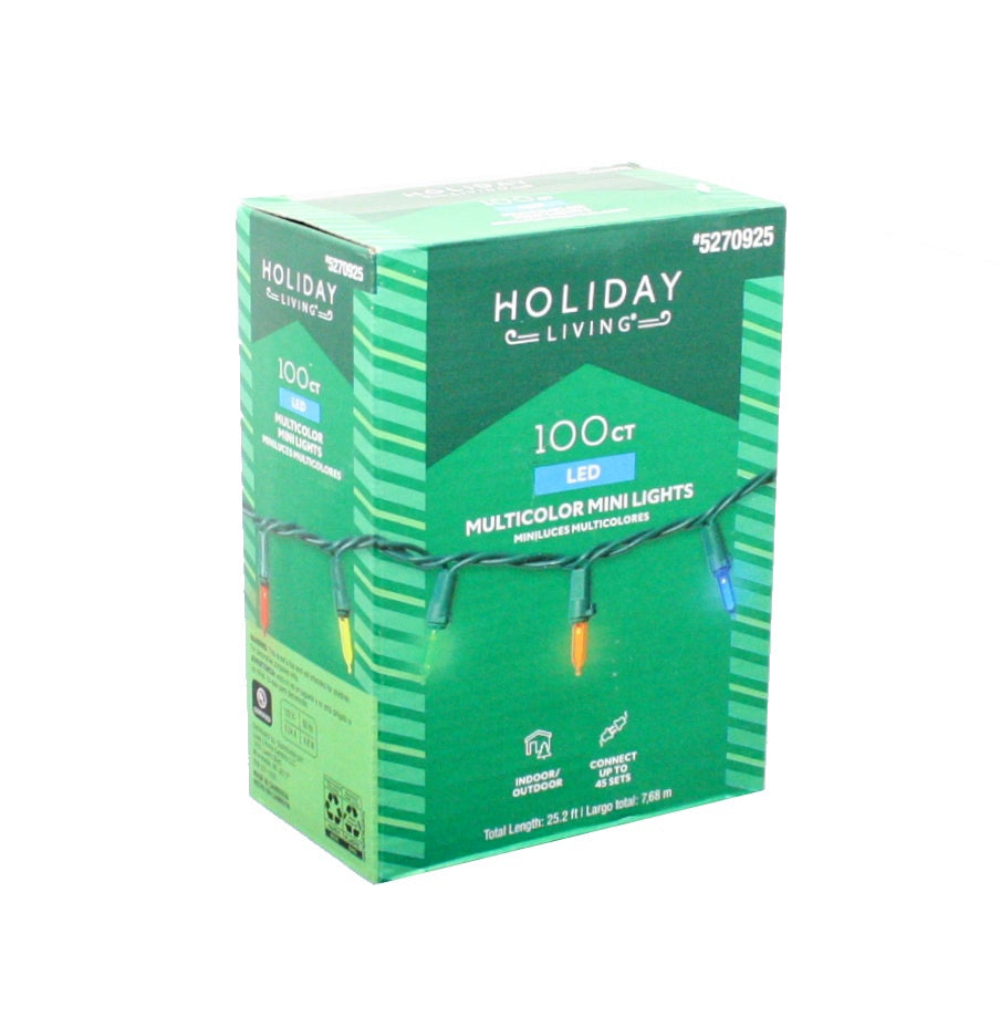 100-Count 24.7-ft Multicolor LED Plug-In Christmas String Lights – The ...