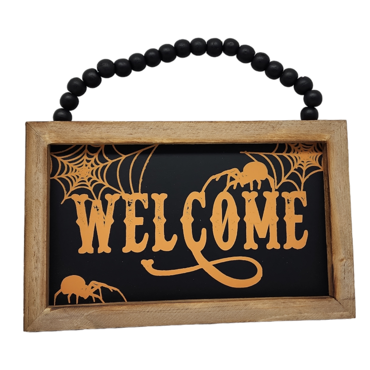 Wooden Hanging 8 Inch Sign - Haunted Welcome – The Country Christmas Loft