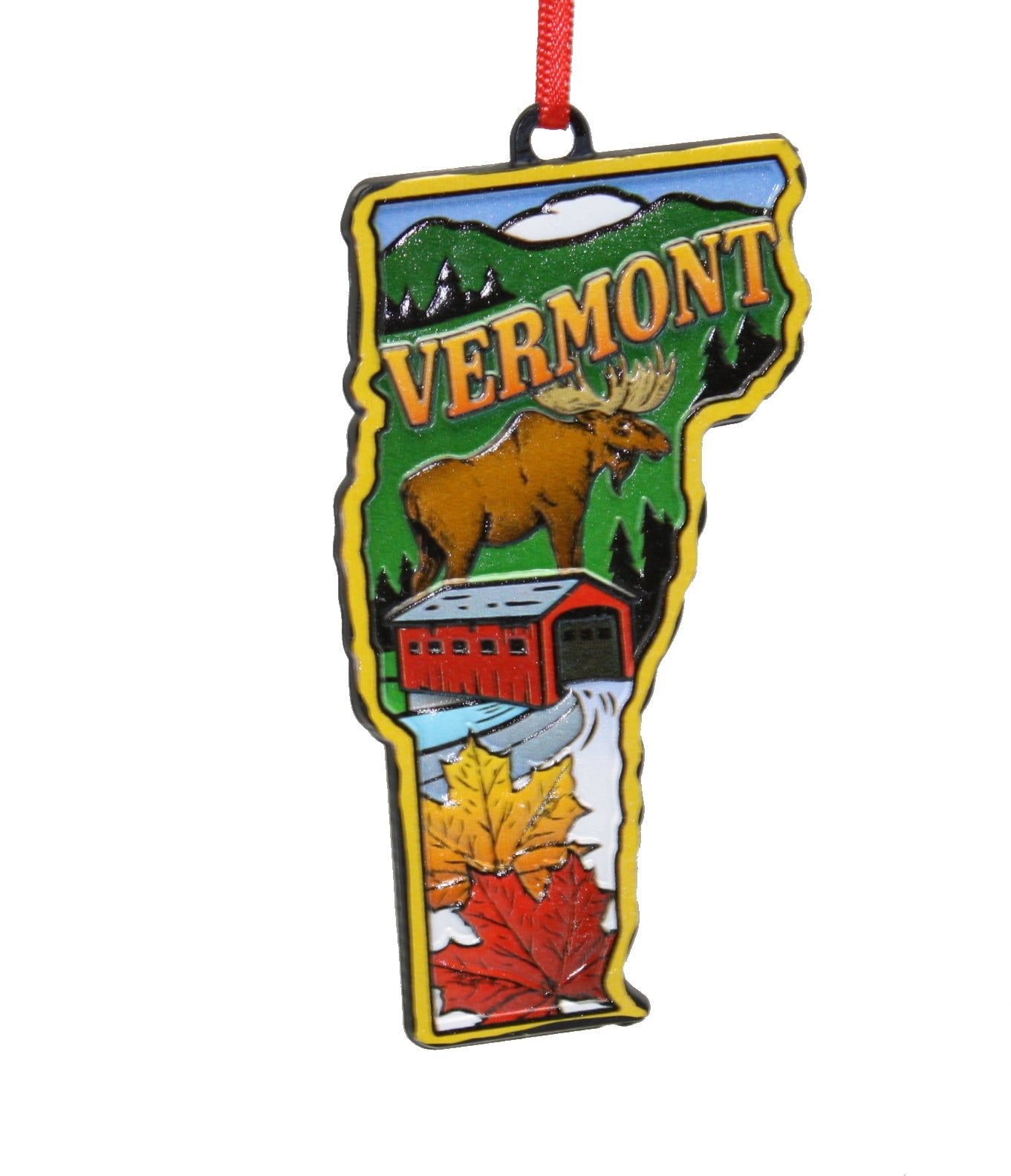 Vermont Collage Ornament – The Country Christmas Loft