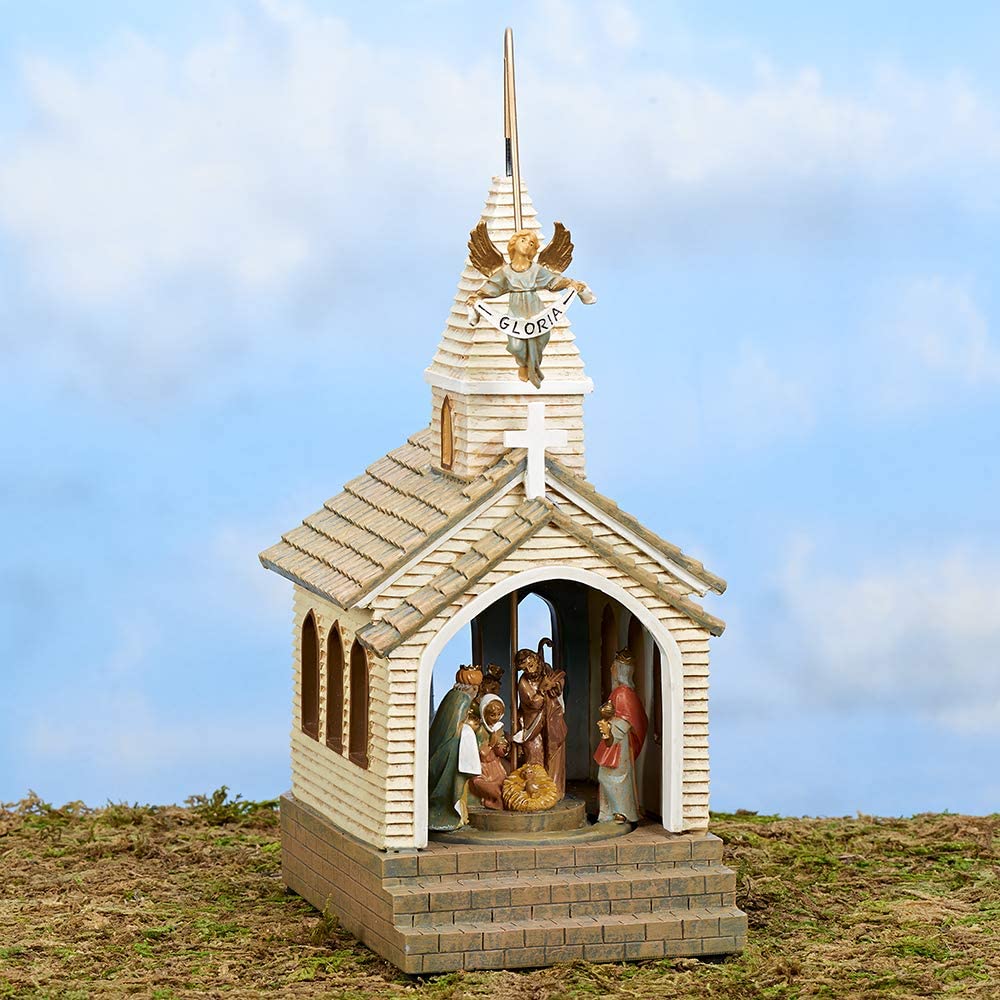 Lighted Musical Church Nativity Scene – The Country Christmas Loft
