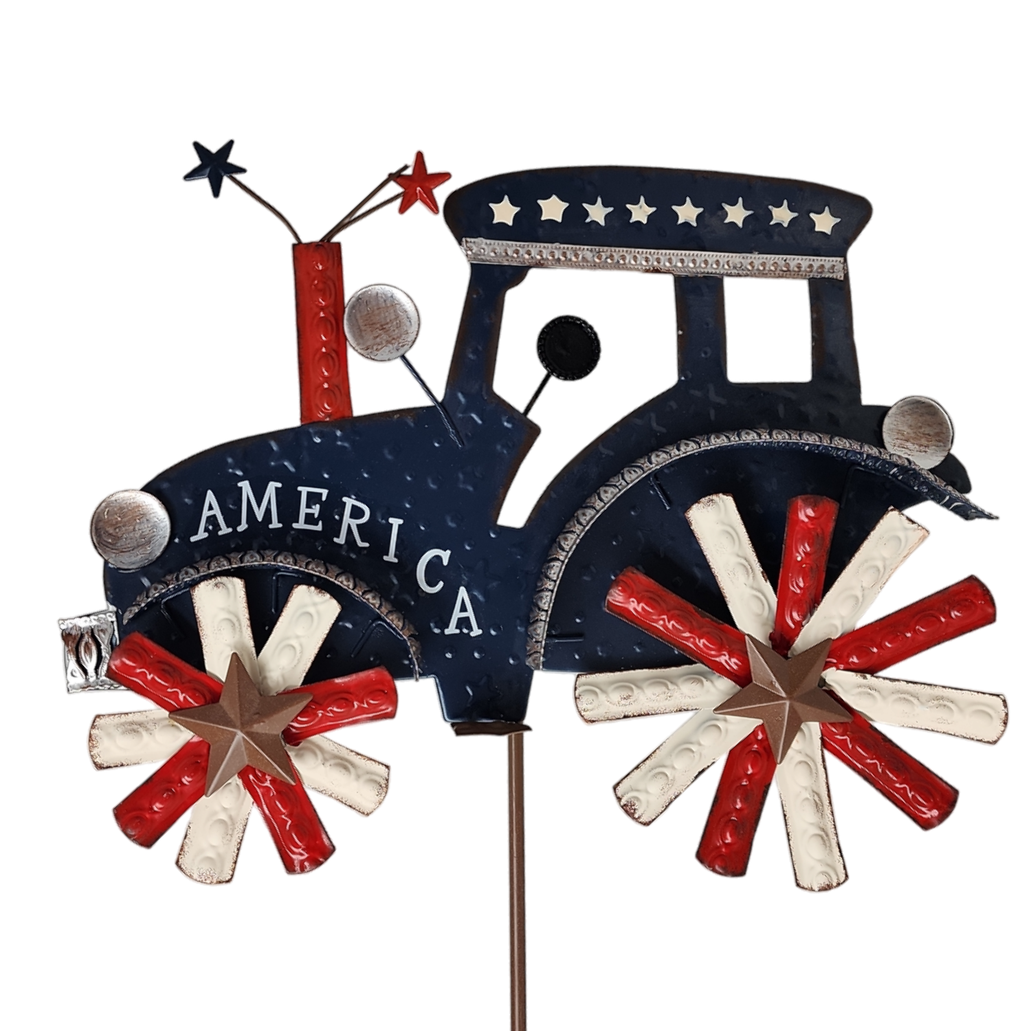 Patriotic Tractor 36 Inch Wind Spinner - – The Country Christmas Loft