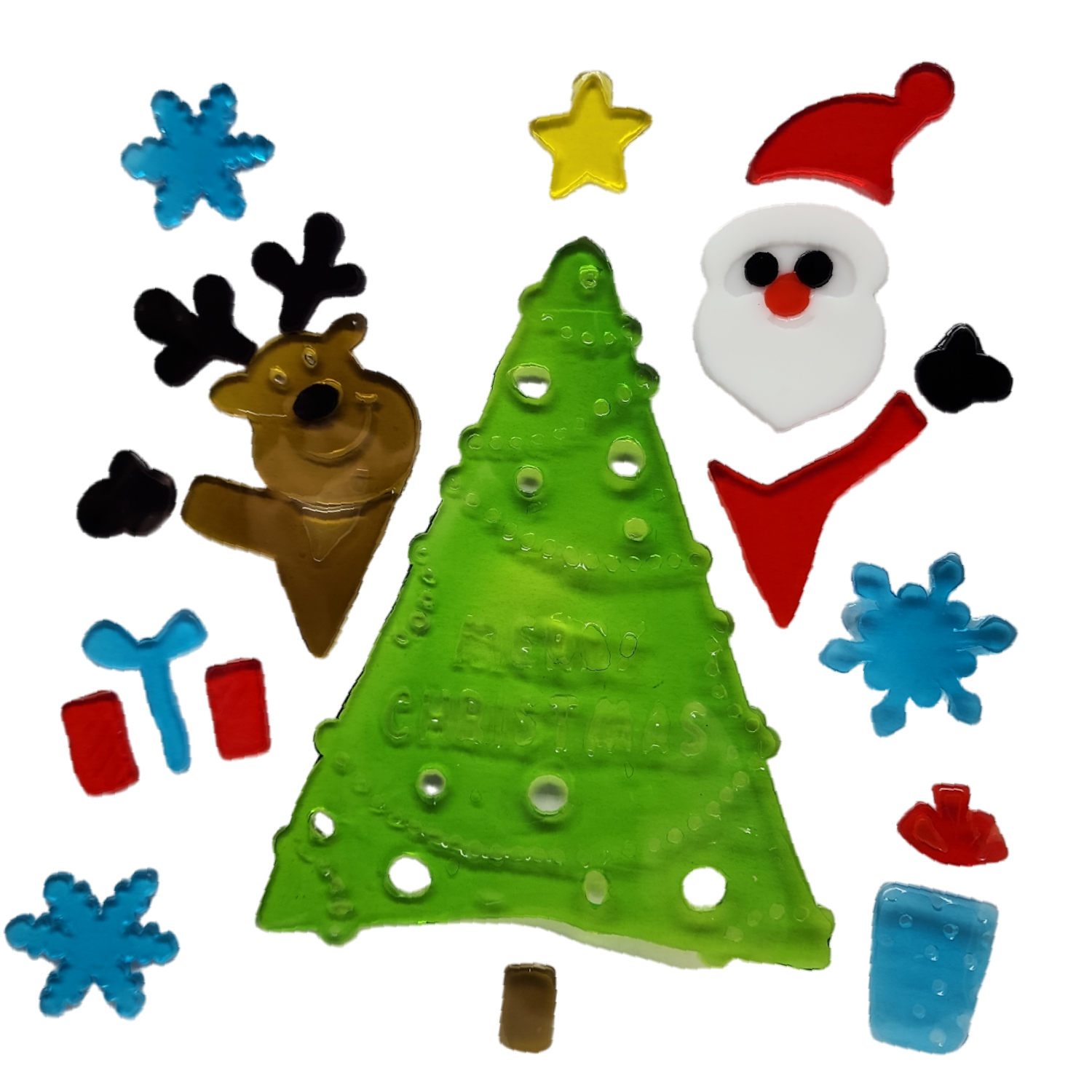 Window Gel Clings - Tree with Santa and Reindeer – The Country ...