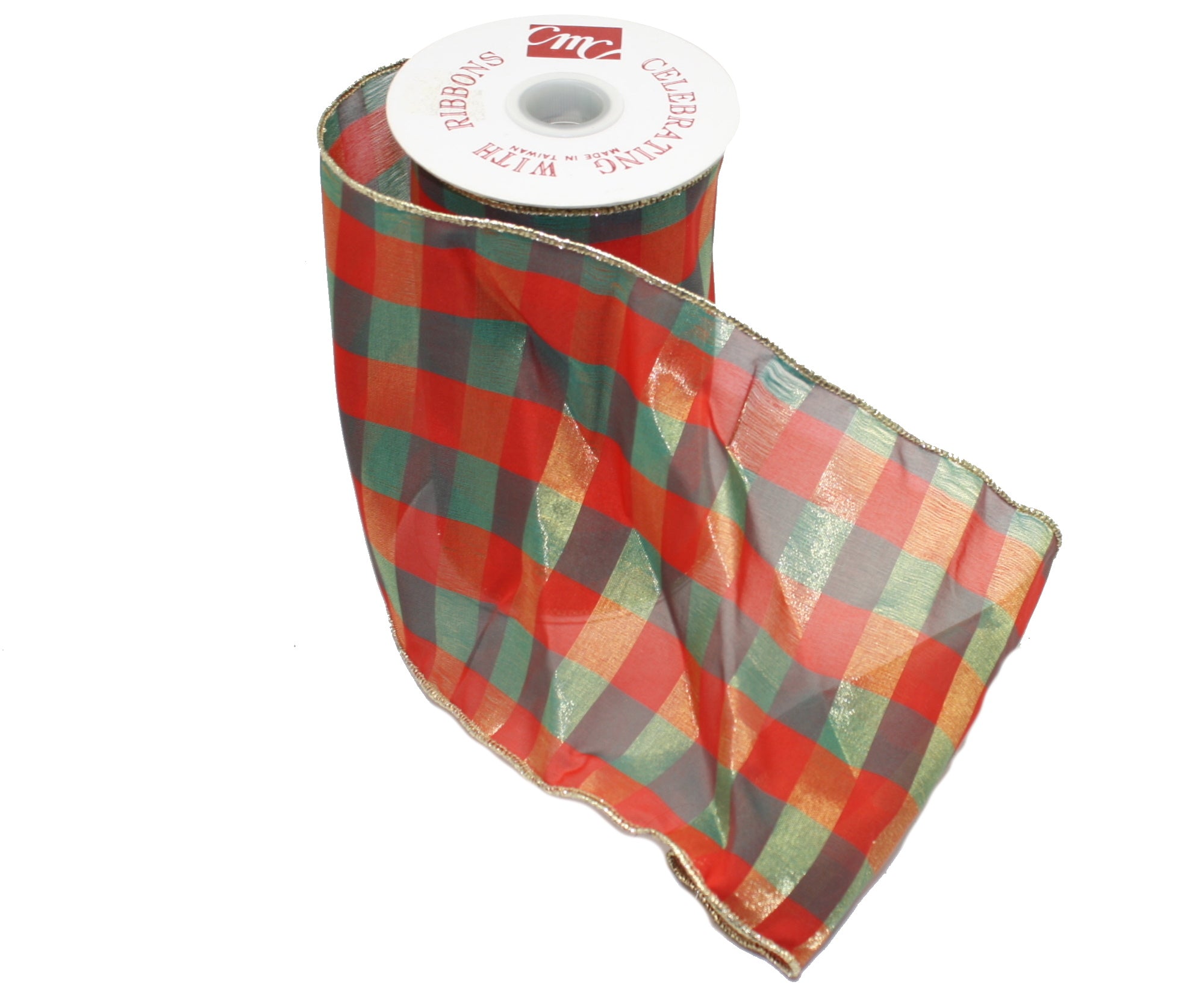 Bold Plaid Sheer - 6 Inch Wide Wire Ribbon - By The Yard – The Country ...