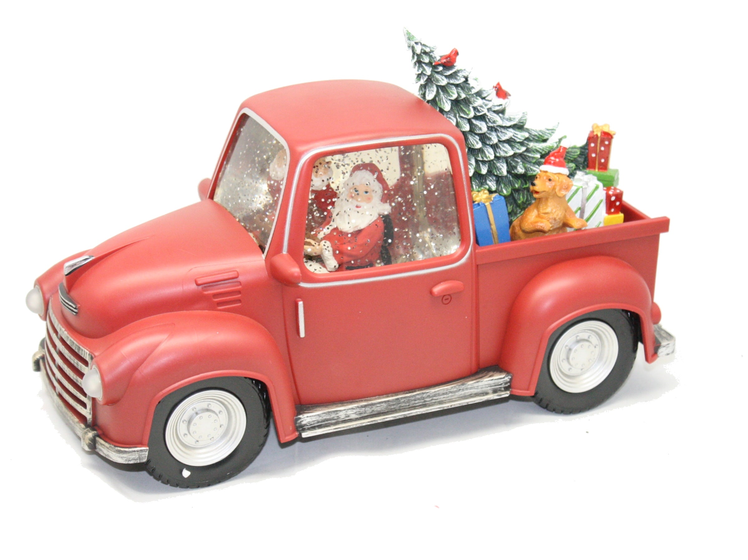 Lighted Santa Pickup Truck Waterglobe with Working Headlights – The ...