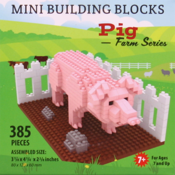 Mini Building Blocks - Farm Series - Pig – The Country Christmas Loft