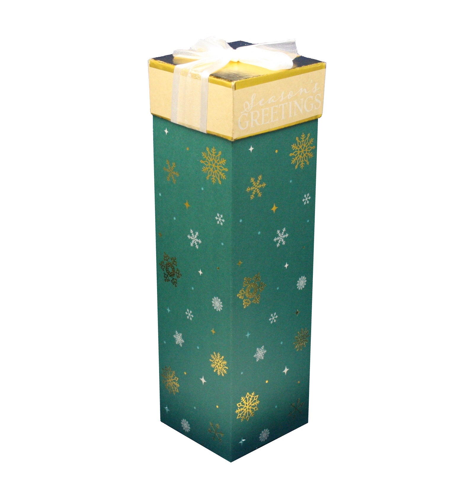 Wine Bottle Gift Box - Seasons Greetings On Green – The Country ...